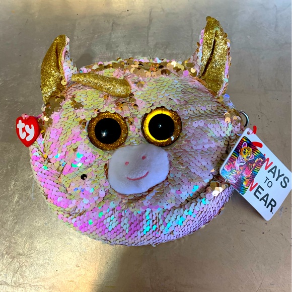 Ty | Accessories | Ty Girls Sequin Unicorn Purse With Gold Eyes | Poshmark